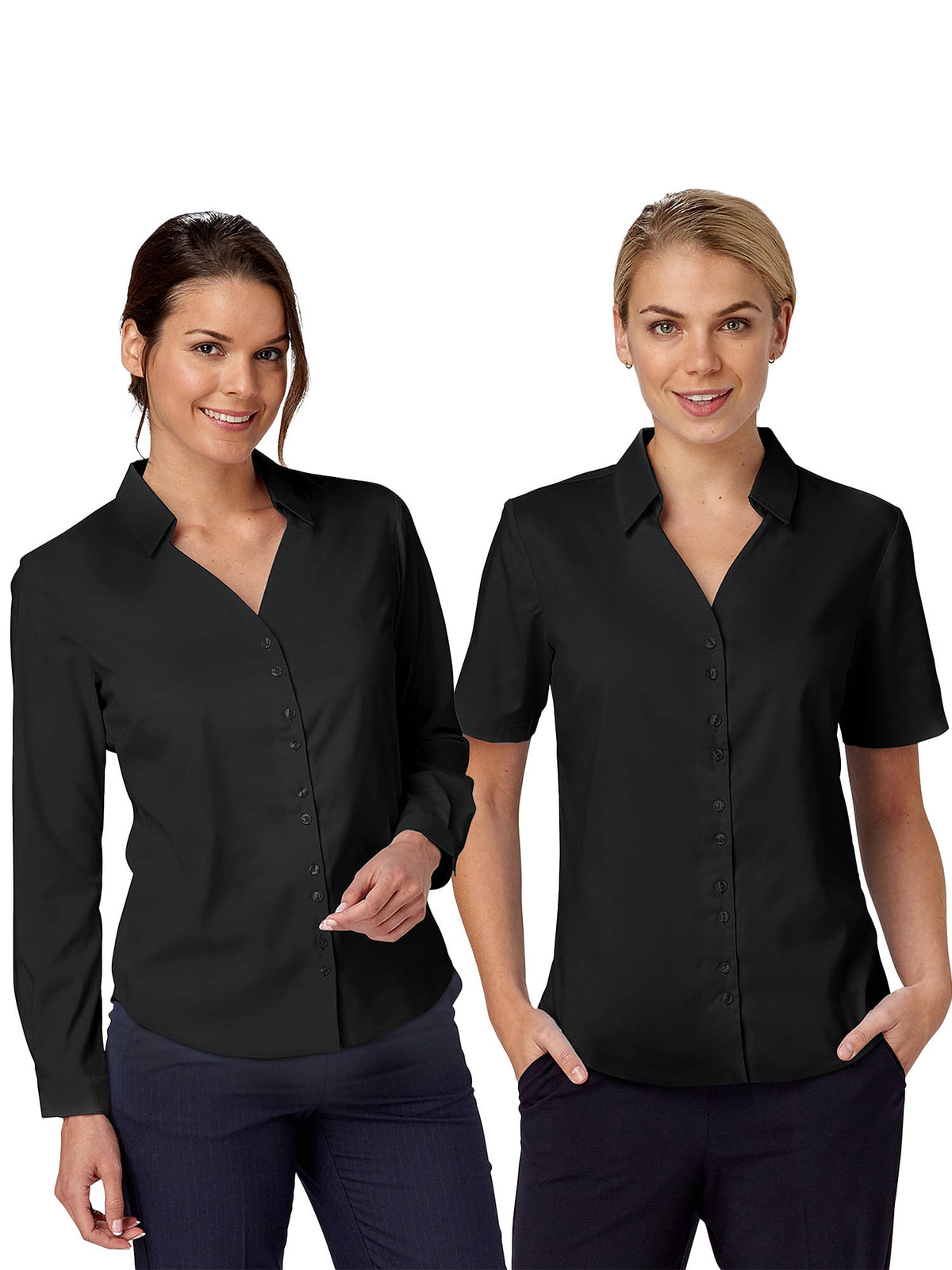 Freya long sleeve blouse | Black | Ladies Uniform | Vortex Designs ...