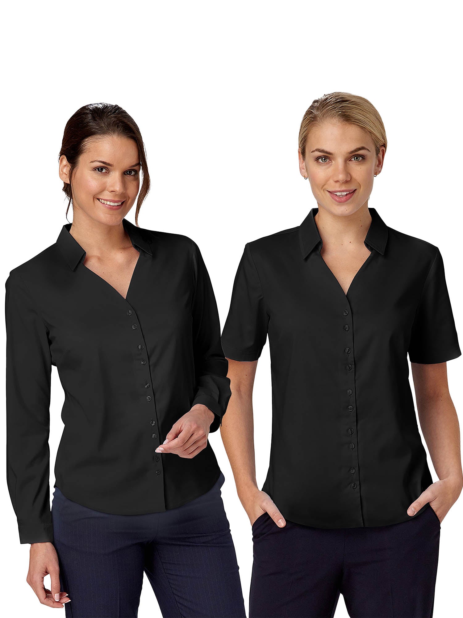 Freya short sleeve blouse | Black | Ladies Uniform | Vortex Designs ...