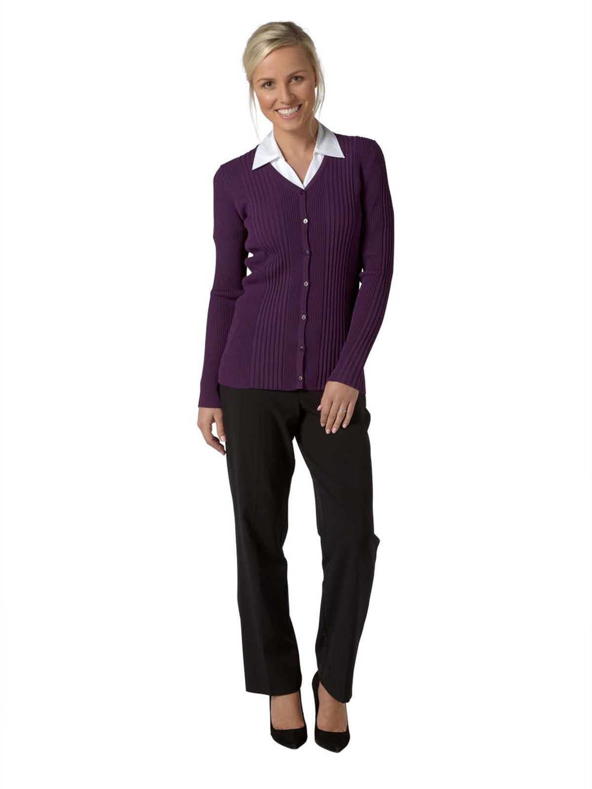 Kristin Berry V-Neck Cardigan | Ladies Uniform tops | Vortex Designs – Vortex Designs Uniform